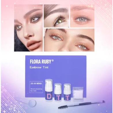 ⚡️พร้อมส่งทุกวัน⚡️ โฟมเปลี่ยนสีคิ้ว ย้อมคิ้ว3สี FLORA RUBY ที่ปัดขนคิ้ว ...