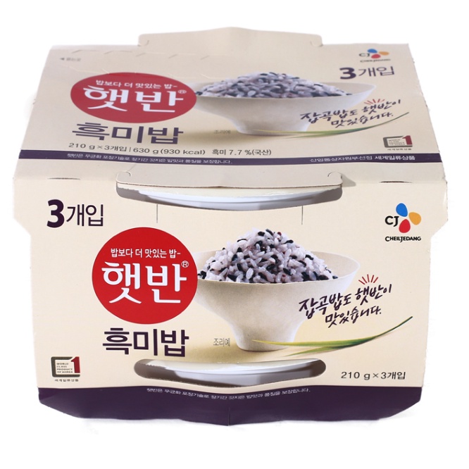 cj cooked white korean rice ข้าวสวยเกาหลี ข้าวสำเร็จรูปพร้อมทาน (130g ...