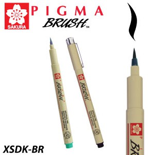 PIGMA หัวบรัช ปากกาพิกม่า ปลายพู่กัน กันน้ำ brush pen SAKURA XSDK-BR | Shopee Thailand