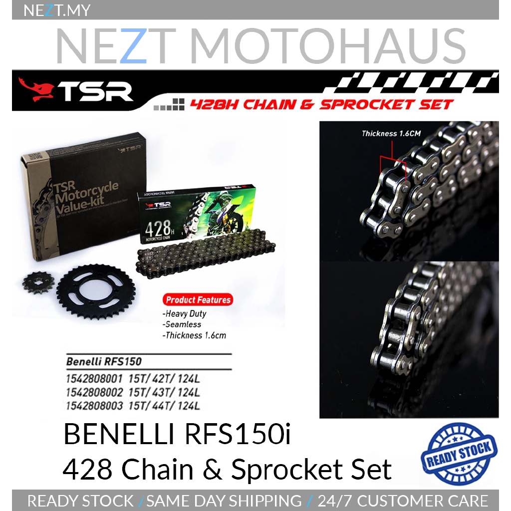 ชุดเฟืองโซ่ และโซ่ สําหรับ Benelli Rfs150 Rfs150i TSR 428 | Shopee Thailand