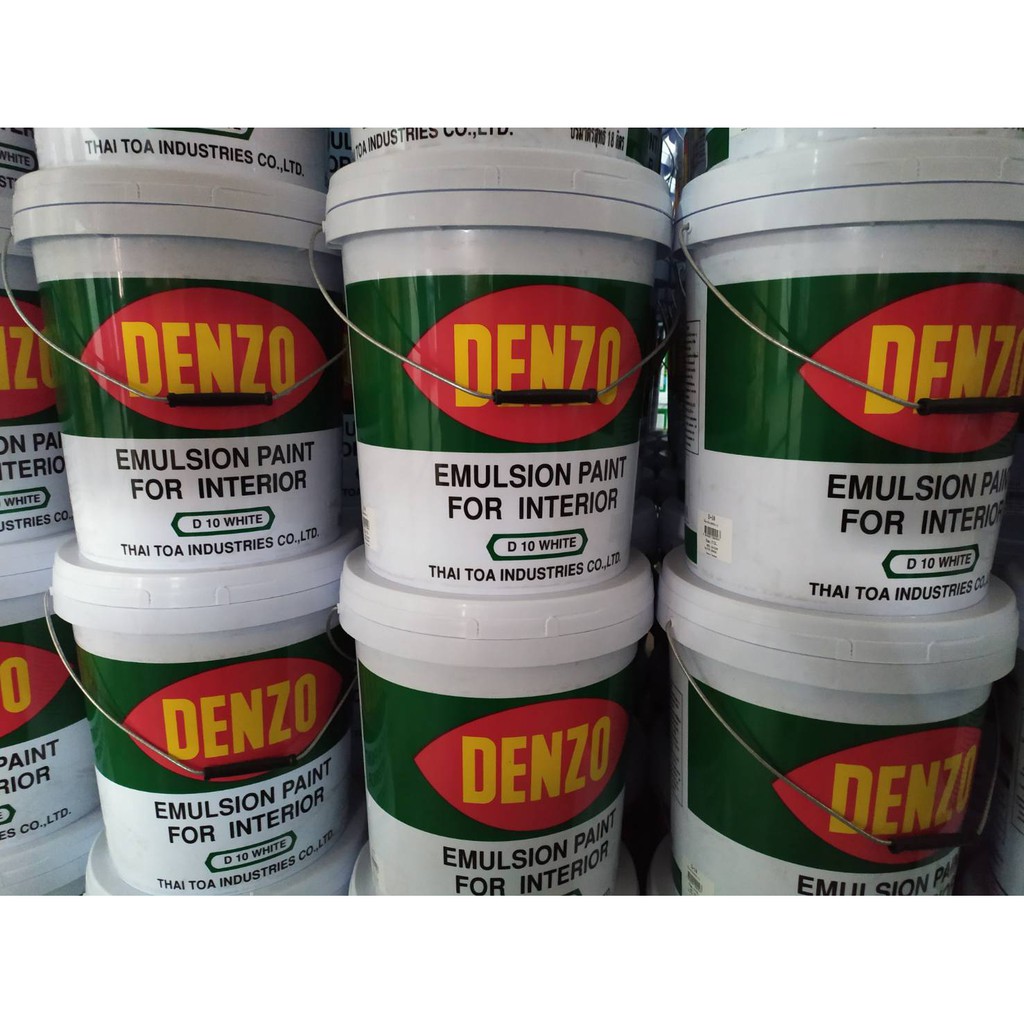 สีทาบ้าน ภายใน DENZO ครบทุกเฉดสี (18 ลิตร) (เฉด 1-20) สีน้ำอะครีลิคชนิด ...