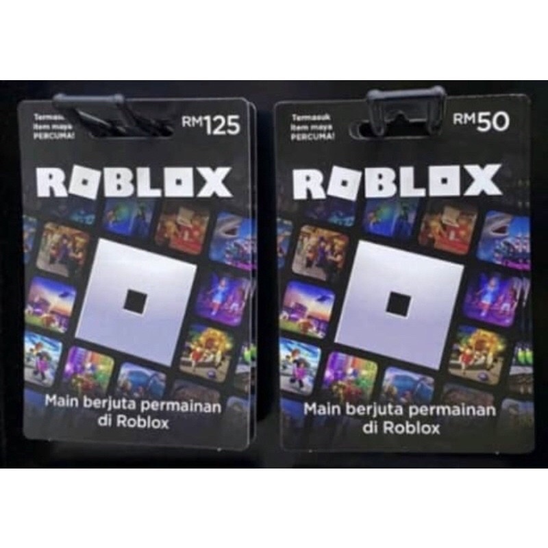 Roblox Reloaded การ์ด Roblox การ์ด RM50 RM125 Robux Top Up การ์ดเกม ...
