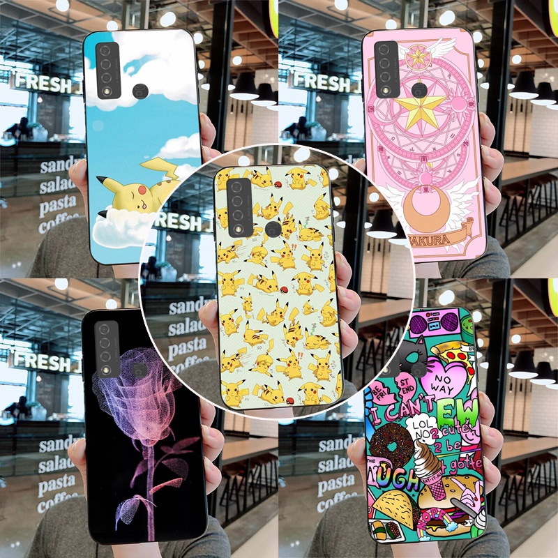 เคสโทรศัพท์มือถือซิลิโคน ลายดอกกุหลาบ สําหรับ TCL 20 R 5G TCL 20AX 5G ...