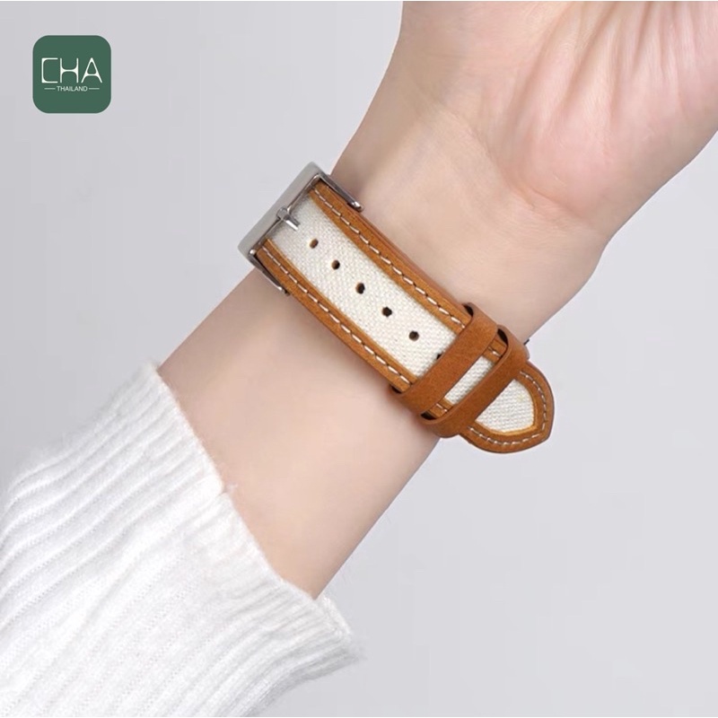 สายนาฬิกาข้อมือเเบบหนัง สาย Watch ultra10 9 8 7 6 5 44 มม .ขนาด 38/40/41/42/44/45/46/49มม strap ...