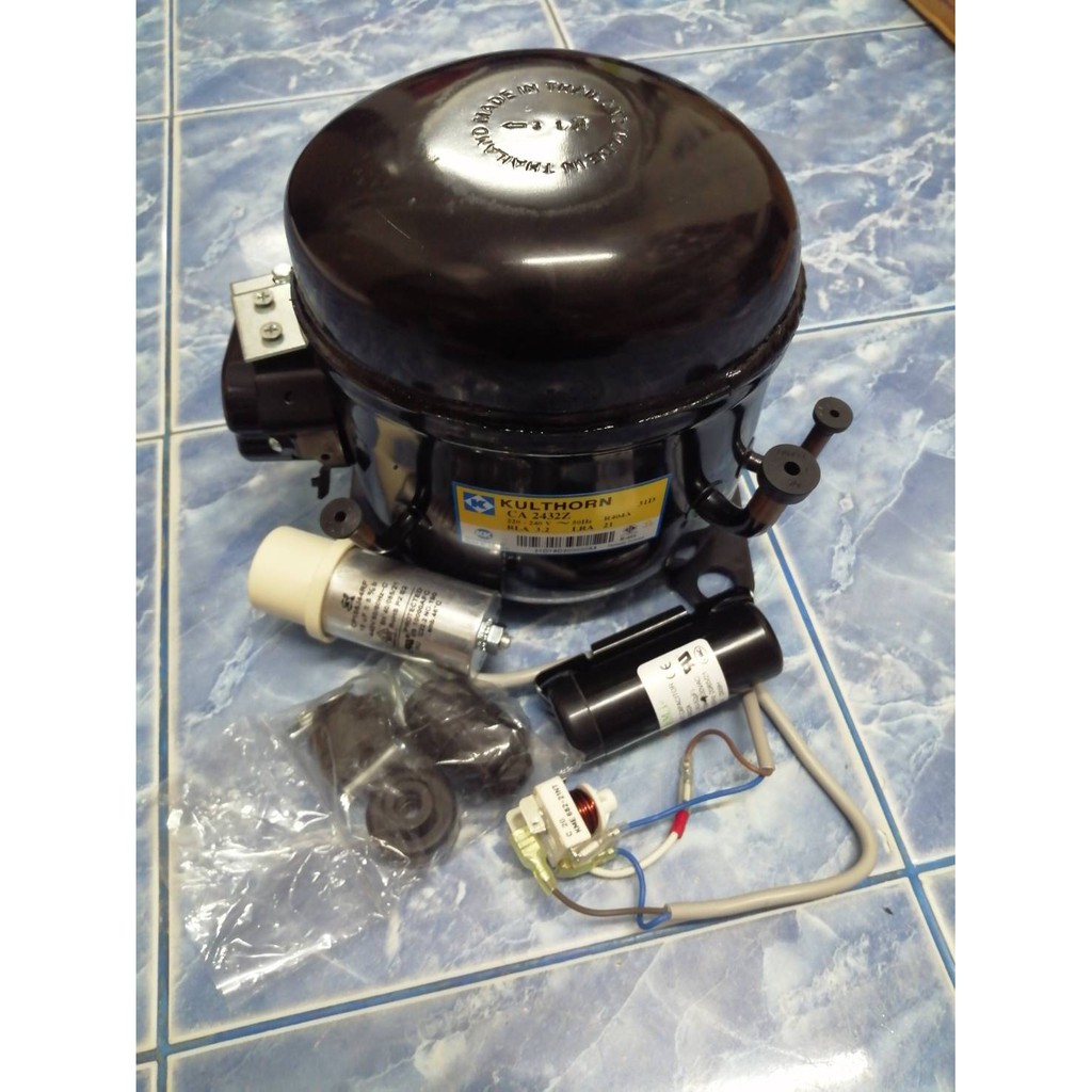 0000367 คอมเพรสเซอร์ ตู้เย็น CA2432Z 5/8HP R404A พร้อมอุปกรณ์ ดีเลย์ โอเวอร์โหลด | Shopee Thailand