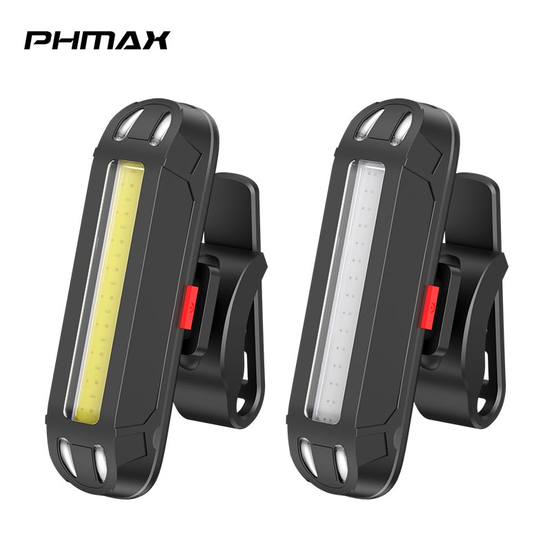 Phmax ไฟท้ายจักรยาน LED ชาร์จ USB ไฟเตือนความปลอดภัย | Shopee Thailand