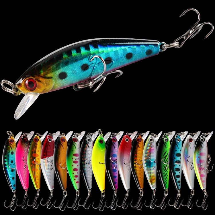 1Pcs Crankbait Fishing Lure ตกปลา Lure Minnow รูปร่าง 5.5 ซม. 6g ...