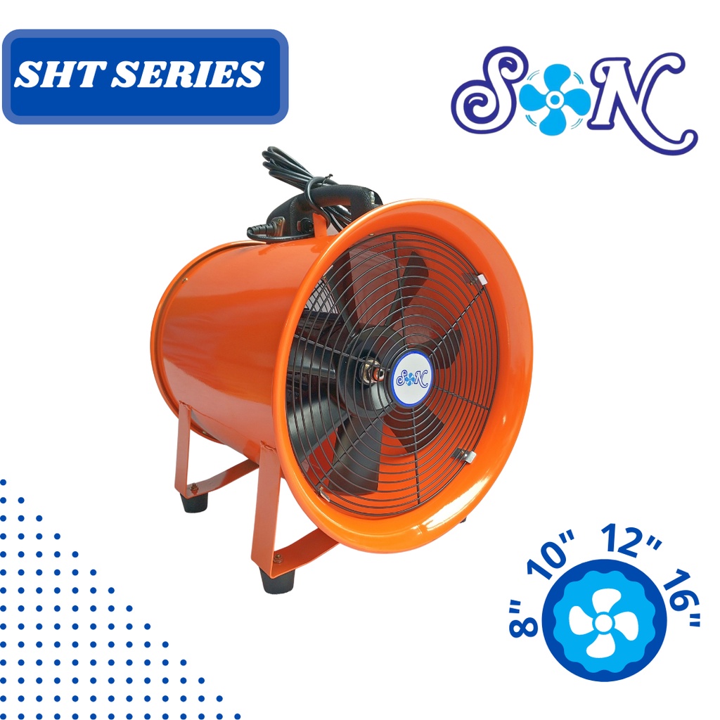 พัดลม SHT-20 , SHT-25 , SHT-30, SHT-40 พัดลมท่อดูดเป่า 8 นิ้ว 10 นิ้ว 12นิ้ว 16นิ้ว (เฉพาะตัวพัด ...