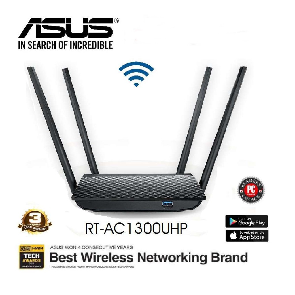 ROUTER (เราเตอร์) ASUS (RT-AC1300UHP) DUAL BAND AC1300 | Shopee Thailand