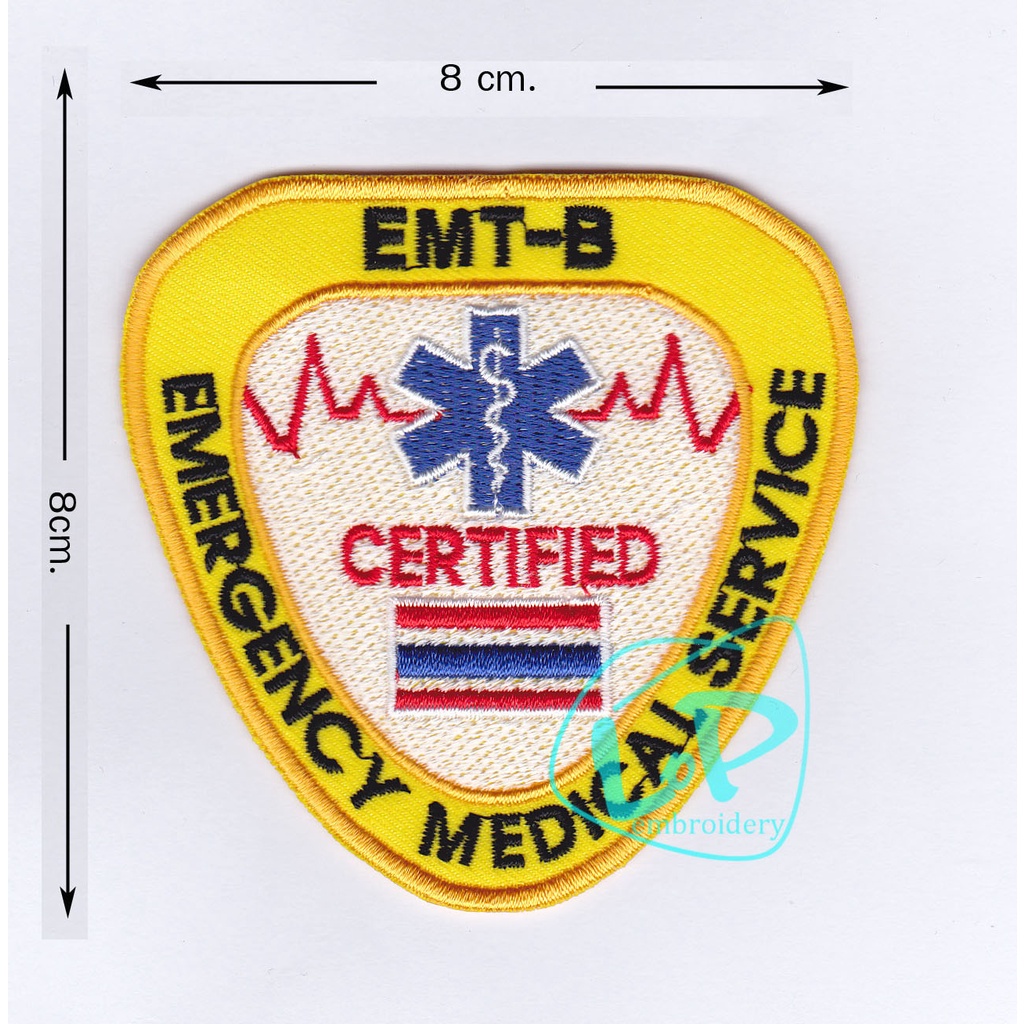 อาร์ม อาร์มปัก กู้ภัย EMR EMS EMT AEMT PARAMEDIC BLS แบบเย็บติด/รีดติด ...