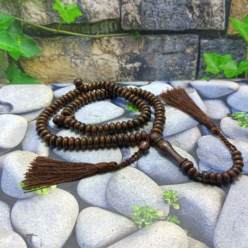 TASBIH LUCKY KAYU GALIH ASEM GEPENG 99 GRAINS ขนาด 8 มม. | Shopee Thailand