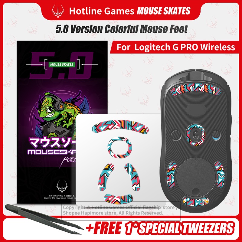 Hotline Games 5.0 เมาส์ที่มีสีสัน Feet Skates สำหรับ Logitech G PRO ...
