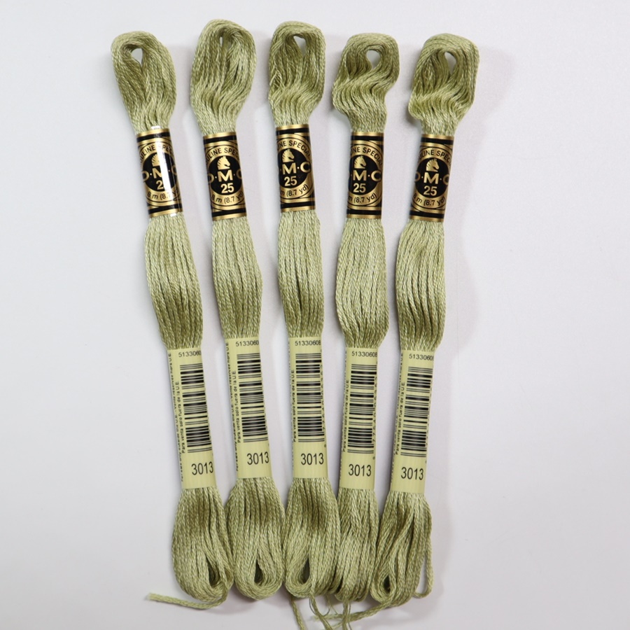 ไหมปัก DMC เบอร์ 25 #3013 สีเขียวขี้ม้าอ่อน (1 ไจ) | Shopee Thailand