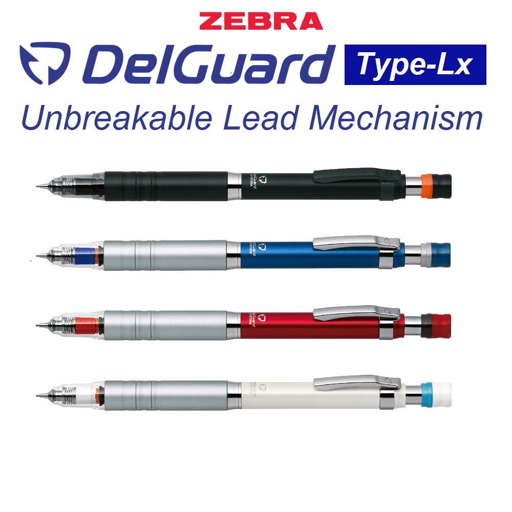 Zebra DelGuard Metal Grip Type-Lx ดินสอกด Anti-break Core (0.5 มม. ...
