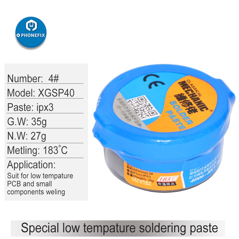 MECHANIC Solder Paste XGSP4O Solder Paste Flux High Temperature Solder ...
