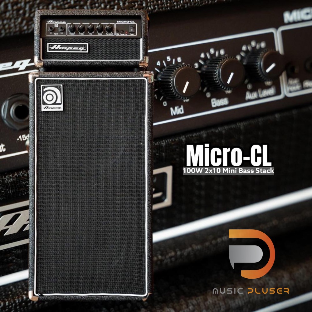 แอมป์เบส Ampeg Micro-CL 100W 2x10 Mini Bass Stack Head+Cabinet มาครบเซ ...