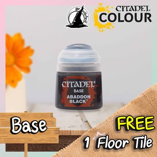 (Base) ABADDON BLACK : Citadel Paint แถมฟรี 1 Floor Tile | Shopee Thailand