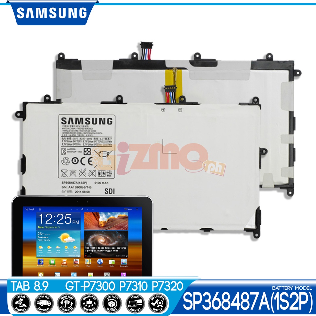 แบตเตอรี่ Samsung Galaxy Tab 8.9 P7300 รุ่น SP368487A(1S2P) ของแท้ ...
