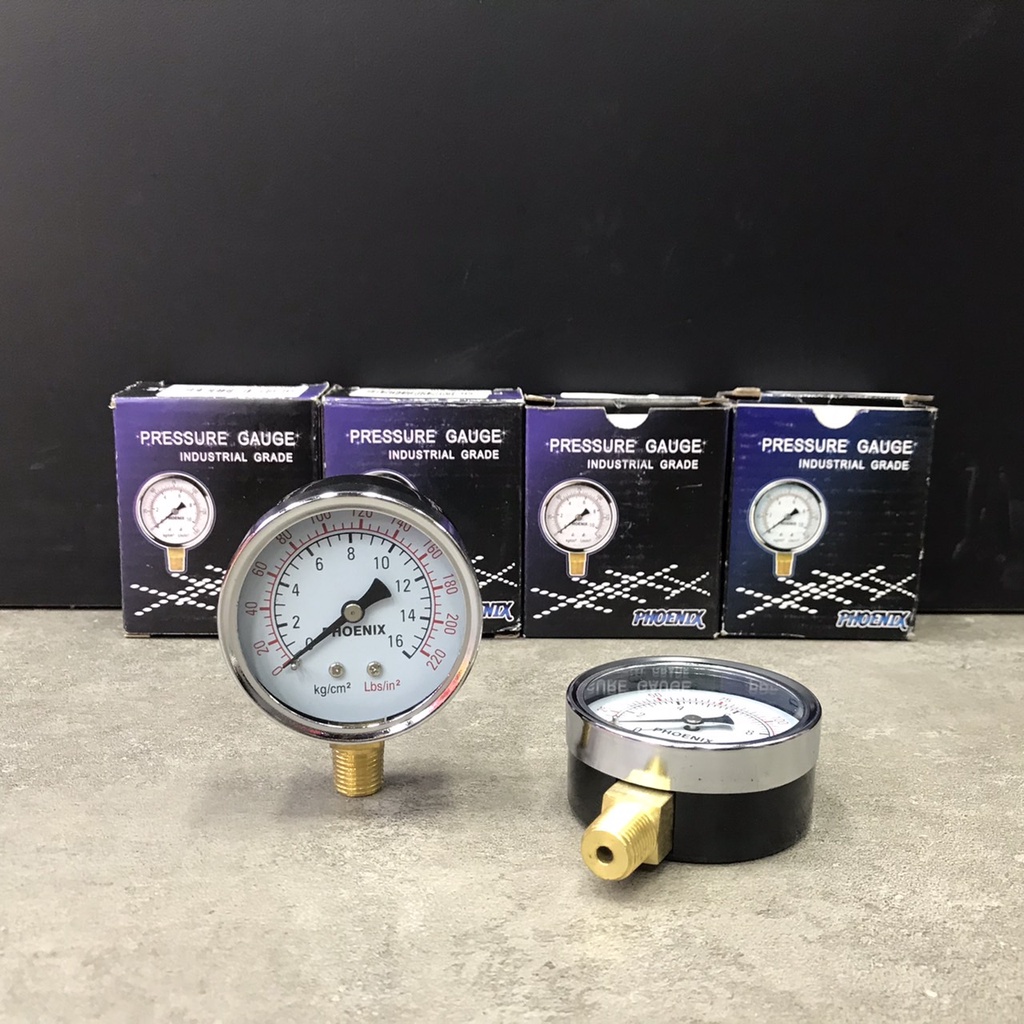 PHOENIX PRESSURE GAUGE เกจ์วัดแรงดัน เกลียวล่าง ขนาด 2.1/2" | Shopee ...