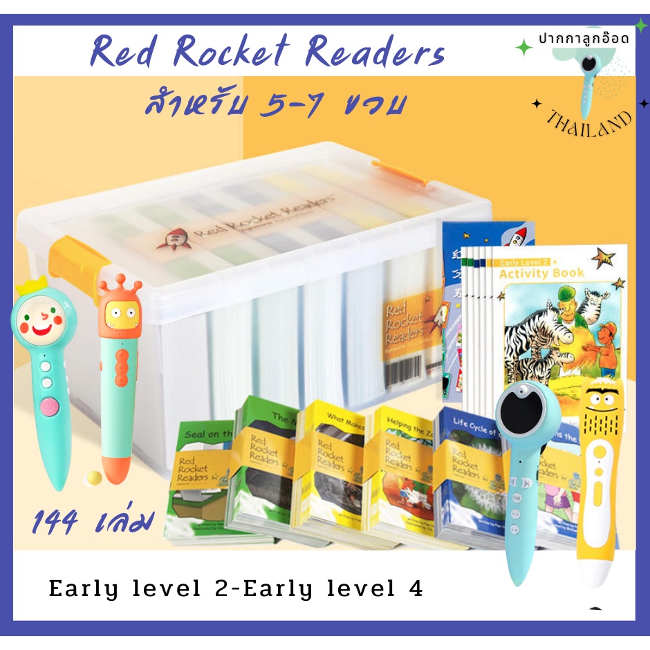 (พร้อมส่ง) Red Rocket Reader เซตฝึกอ่านเบื้องต้น สำหรับอายุ 5-7 ขวบ ปาก ...