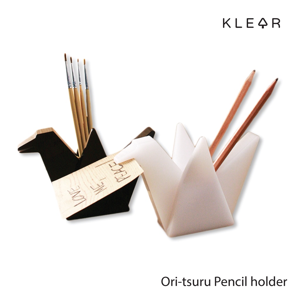 KlearObject Ori-tsuru pencil holder ที่เสียบดินสอ ที่เสียบปากกา ที่ทับกระดาษวางบนโต๊ะ ที่เสียบอะ ...