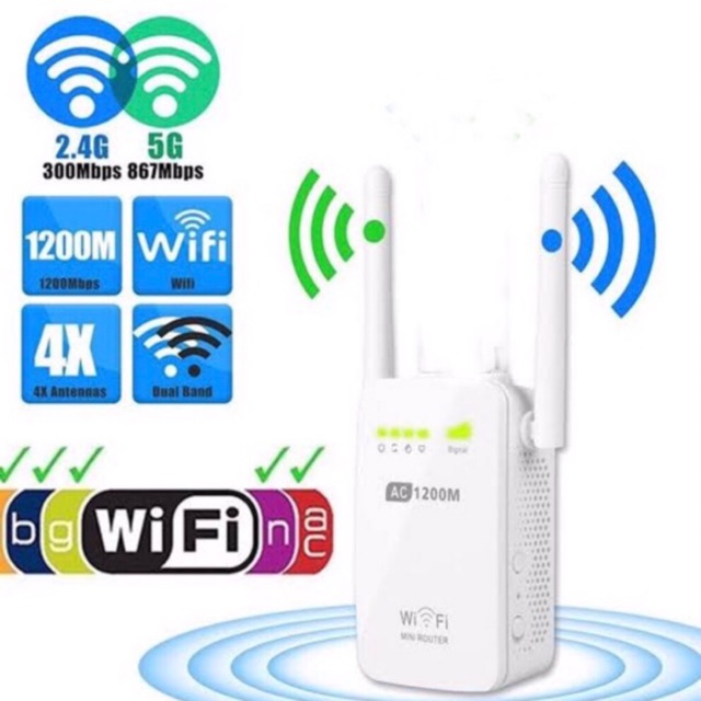 ของแท้!! PIX-LINK LV-AC12 Dual Band WiFi Repeater 2.4GHz 5GHz AC1200M ...