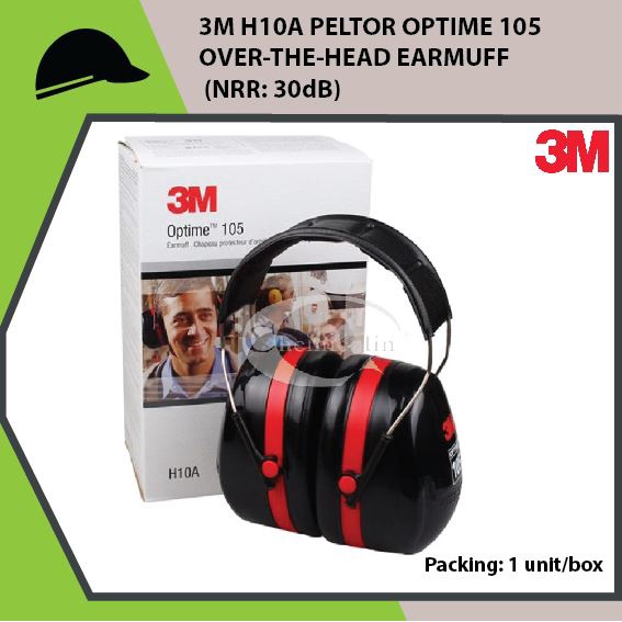 3m H10A PELLER OPTIME 105 OVER-THE-HEAD EARMUFF (NRR: 30dB) | Shopee Thailand