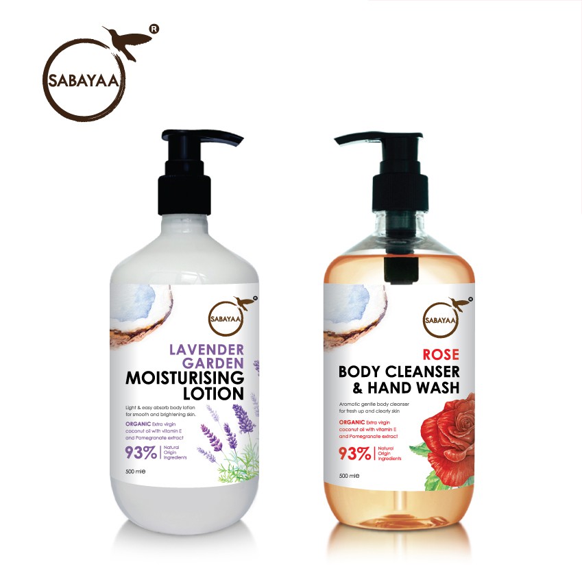 SABAYAA สบาย่า โลชั่นสูตรน้ำ กลิ่น ลาเวนเดอร์ และ เจลอาบน้ำ กลิ่น กุหลาบ SBYMLLA1BCRO1 | Shopee ...