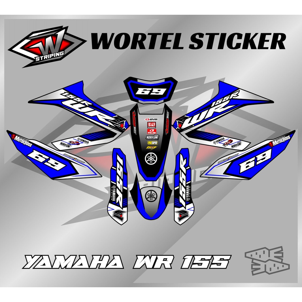 Striping WR155-Yamaha WR 155 Racing v2 Decal สติ๊กเกอร์โฮโลแกรม ...