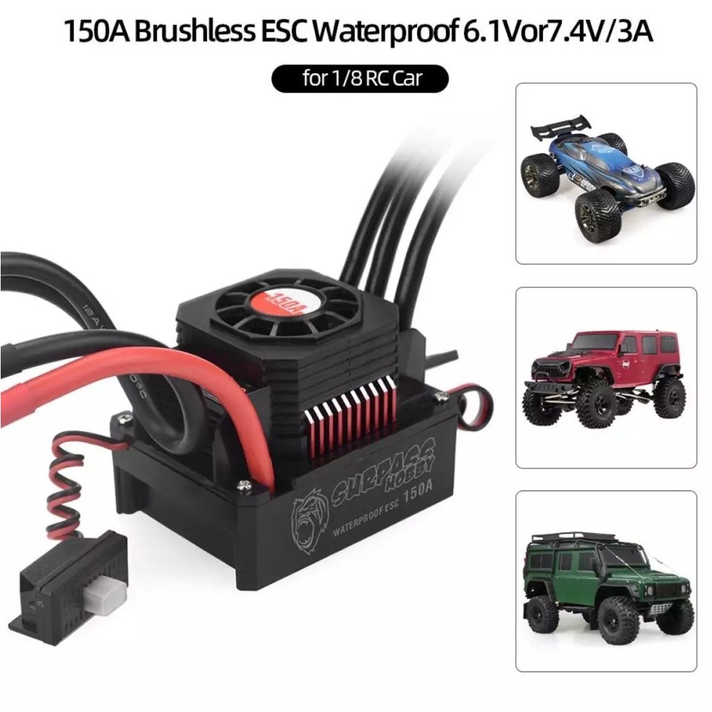 ESC 150A HOBBY 150A Brushless ESC Waterproof Electric Speed Controller ...