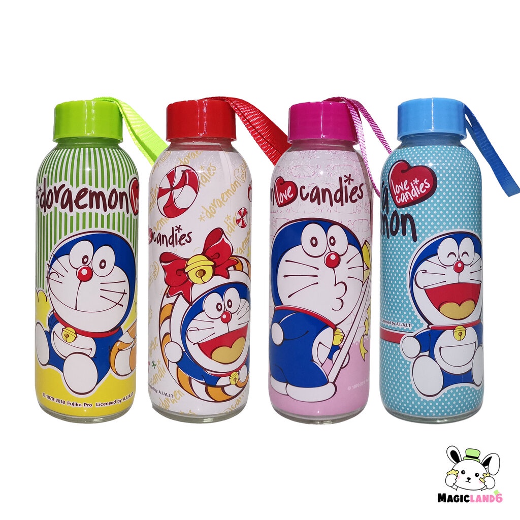Bottle Water Doraemon Fujiko ขวดน้ำโดราเอมอน ลายการ์ตูน สีสันสดใส ...