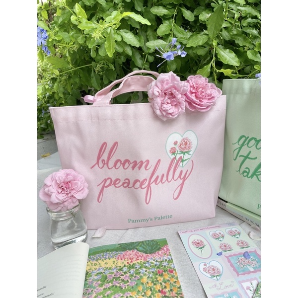 กระเป๋าผ้า Canvas Tote Bag | Pammy's Palette | Shopee Thailand