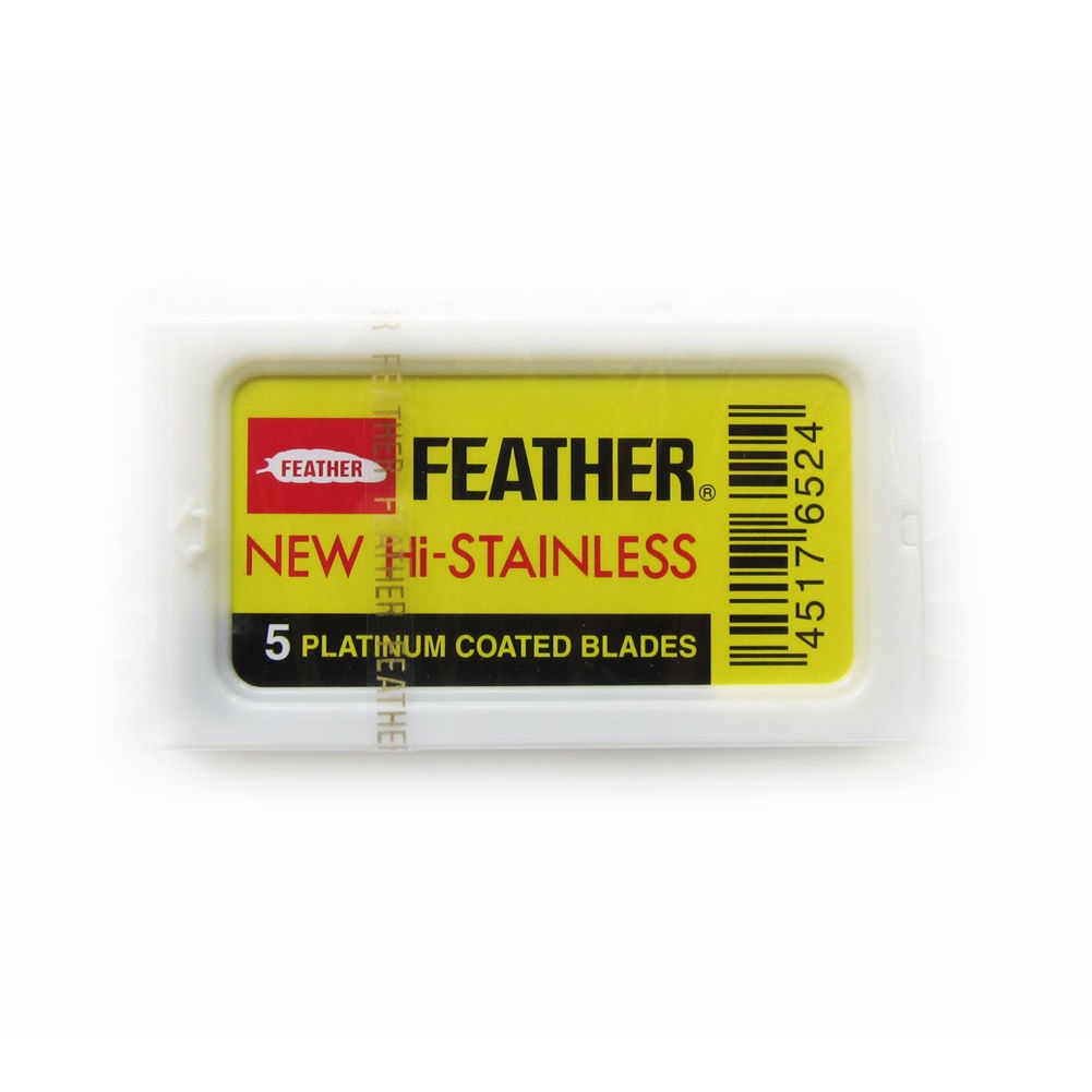 ใบมีดโกน Feather 81-S ตราขนนก x 5 ชิ้น แบบ 2คม สำหรับโกนหนวด โกนผม ...
