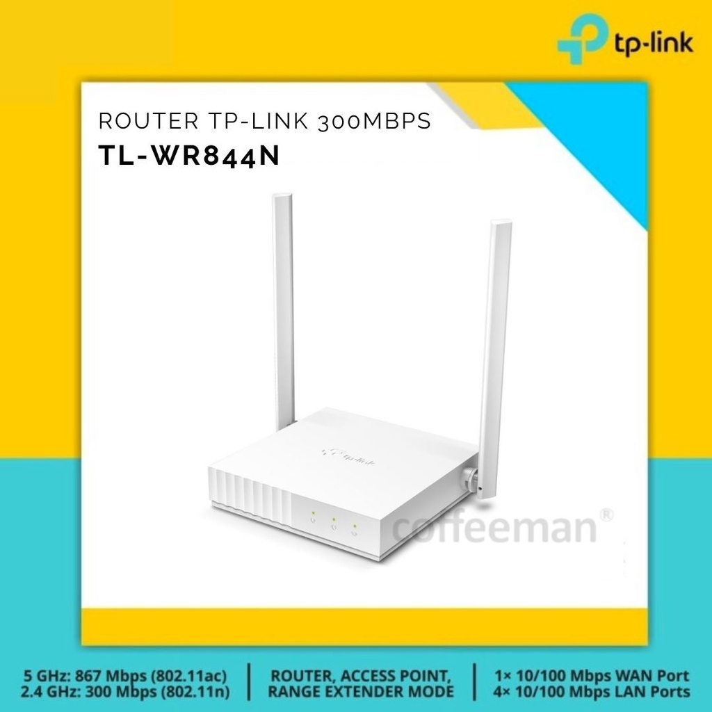 เราเตอร์เชื่อมต่อ TP-Link TL-WR844N 300Mbps - Wi-Fi TP Link TL WR844N ...