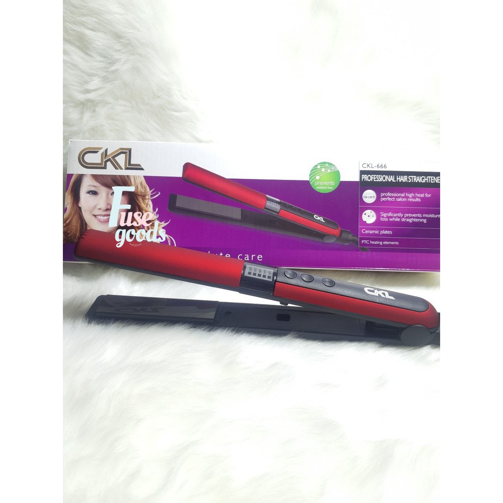[พร้อมส่ง] เครื่องหนีบผม ของแท้ CKL รุ่น 666 ทำได้ทั้งตรง และ ลอน | Shopee Thailand