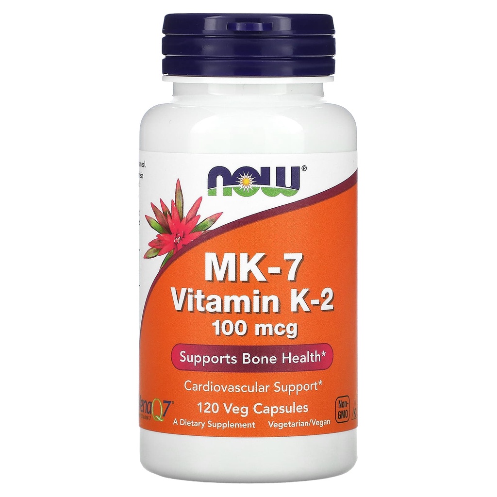 NOW Foods, MK-7 Vitamin K-2 , 100 mcg, 120 Veg Capsules พร้อมส่ง ...