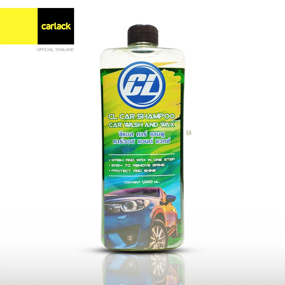 Carlack แชมพูล้างรถ CL Shampoo Wash & Wax 1 ลิตร OEM คาร์แลค สีเขียว ...