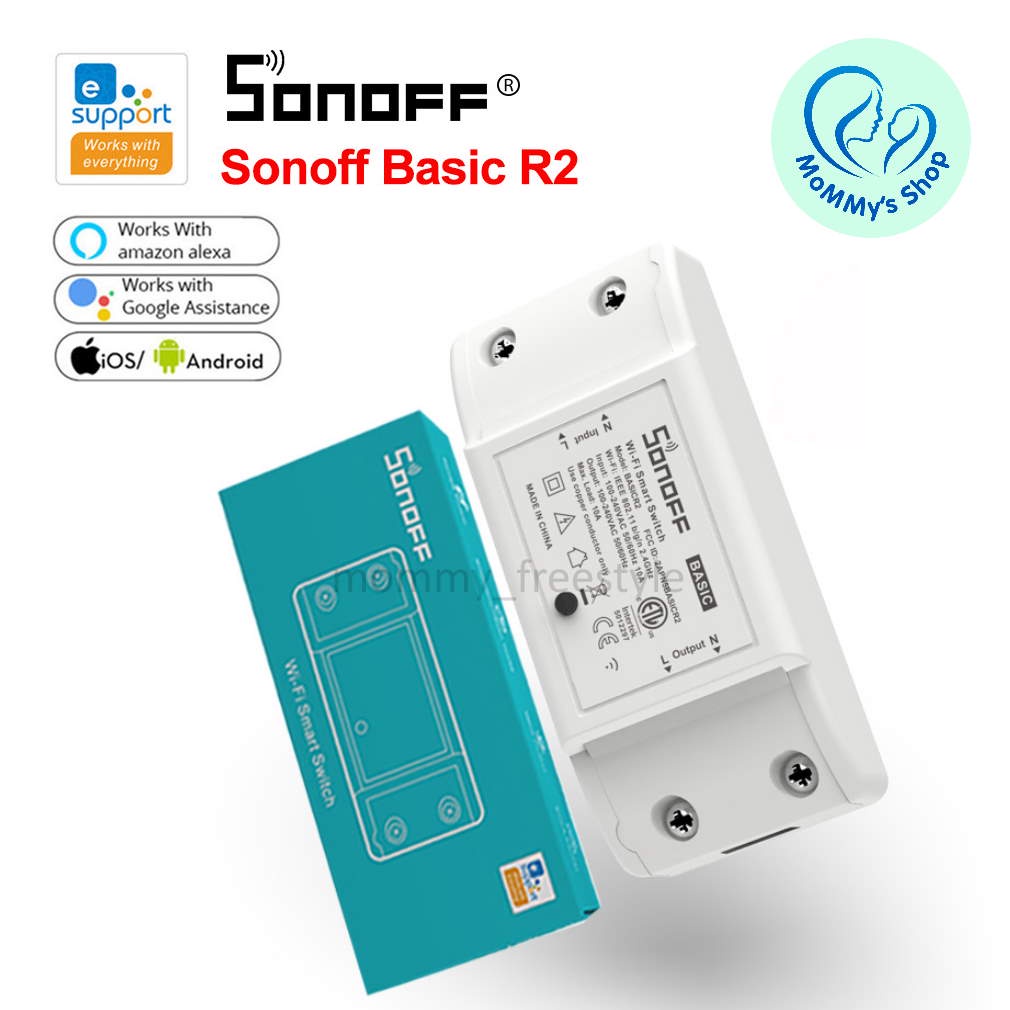 (พร้อมส่งจากไทย) SONOFF Basic R2 สวิทช์ Wi-Fi รุ่น Basic R2 รุ่นใหม่ ...