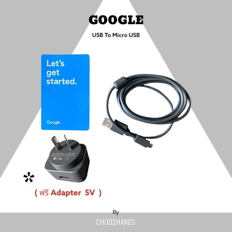 สาย USB to Micro USB "Google" สายยาว 1.20m มีอุปกรณ์ป้องกันการรบกวน ...