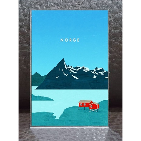 แม่เหล็กติดตู้เย็น อะครีลิค นอร์เวย์ 2x3 นิ้ว ของฝาก ของที่ระลึก ...