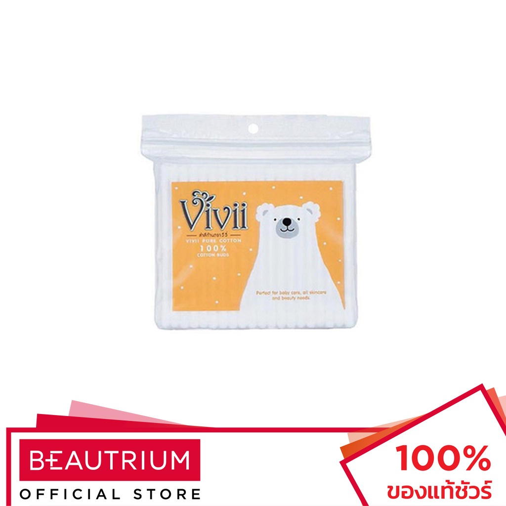 VIVII Pure Cotton 100% Cotton Buds ก้านสำลี 100pcs | Shopee Thailand
