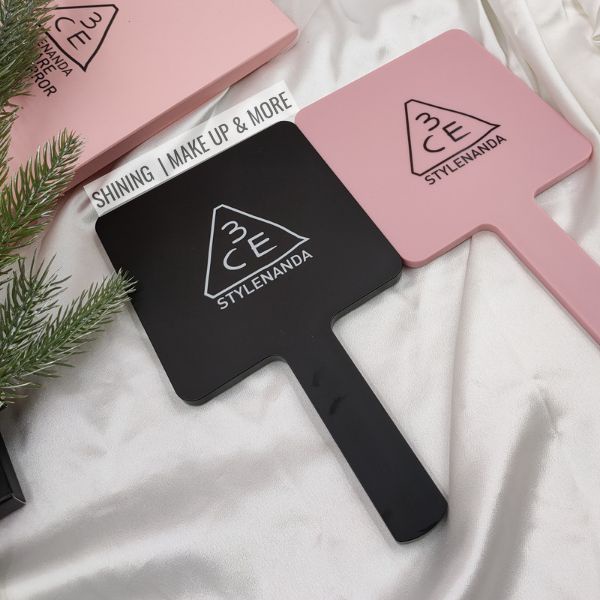 (แท้/พร้อมส่ง) 3CE กระจกมือถือ กระจกแต่งหน้า กระจก ไซส์ใหญ่ สีดำ สีชม ...