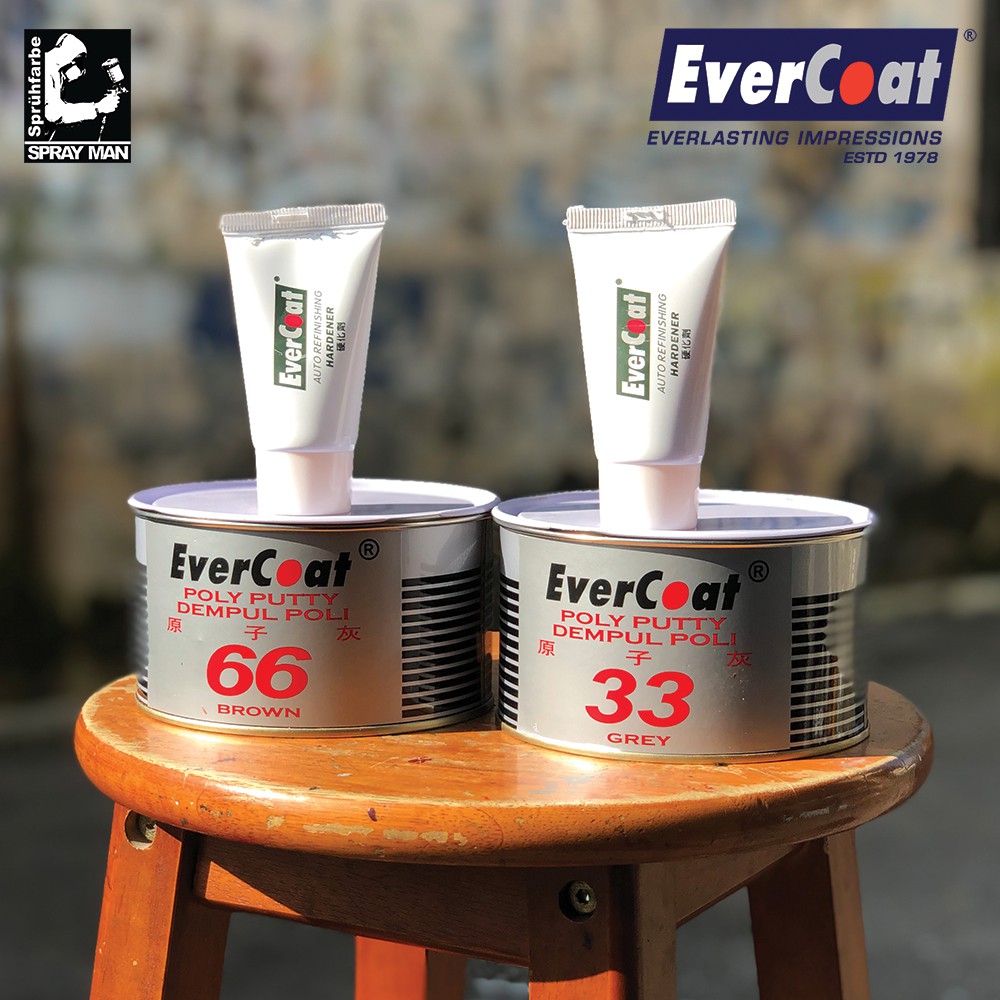 Evercoat 2K Poly Putty E33 สีเทา E66 สีน้ําตาล 1กก | Shopee Thailand