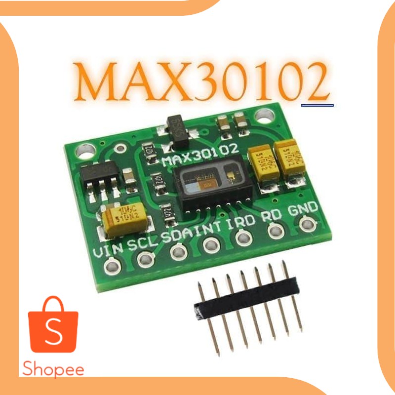 เครื่องวัดชีพจรออกซิเจนในชีพจร ความไวสูง MAX30102 และเซนเซอร์วัดอัตรา ...
