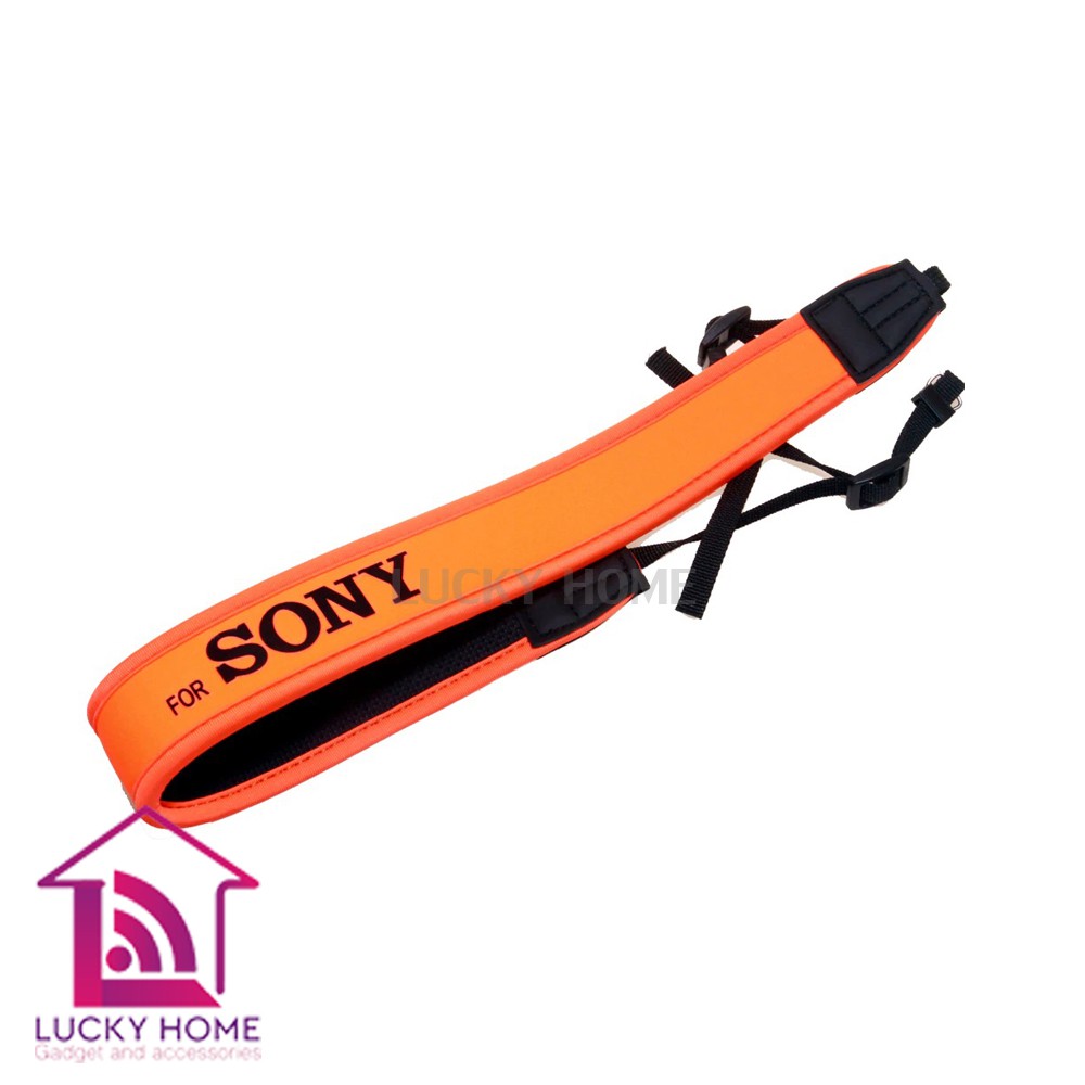 สายคล้องกล้อง สายคล้องคอ CAMERA NECK STRAP FOR SONY ORANGE (โลโก้ดำ ...