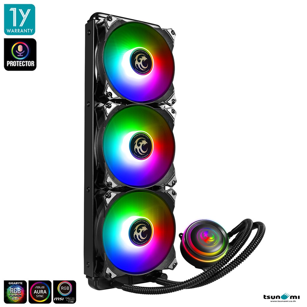 am Tsunami ชุดน้ำปิด Protector PL-360 250W (Protector Sound Sync) ARGB ...