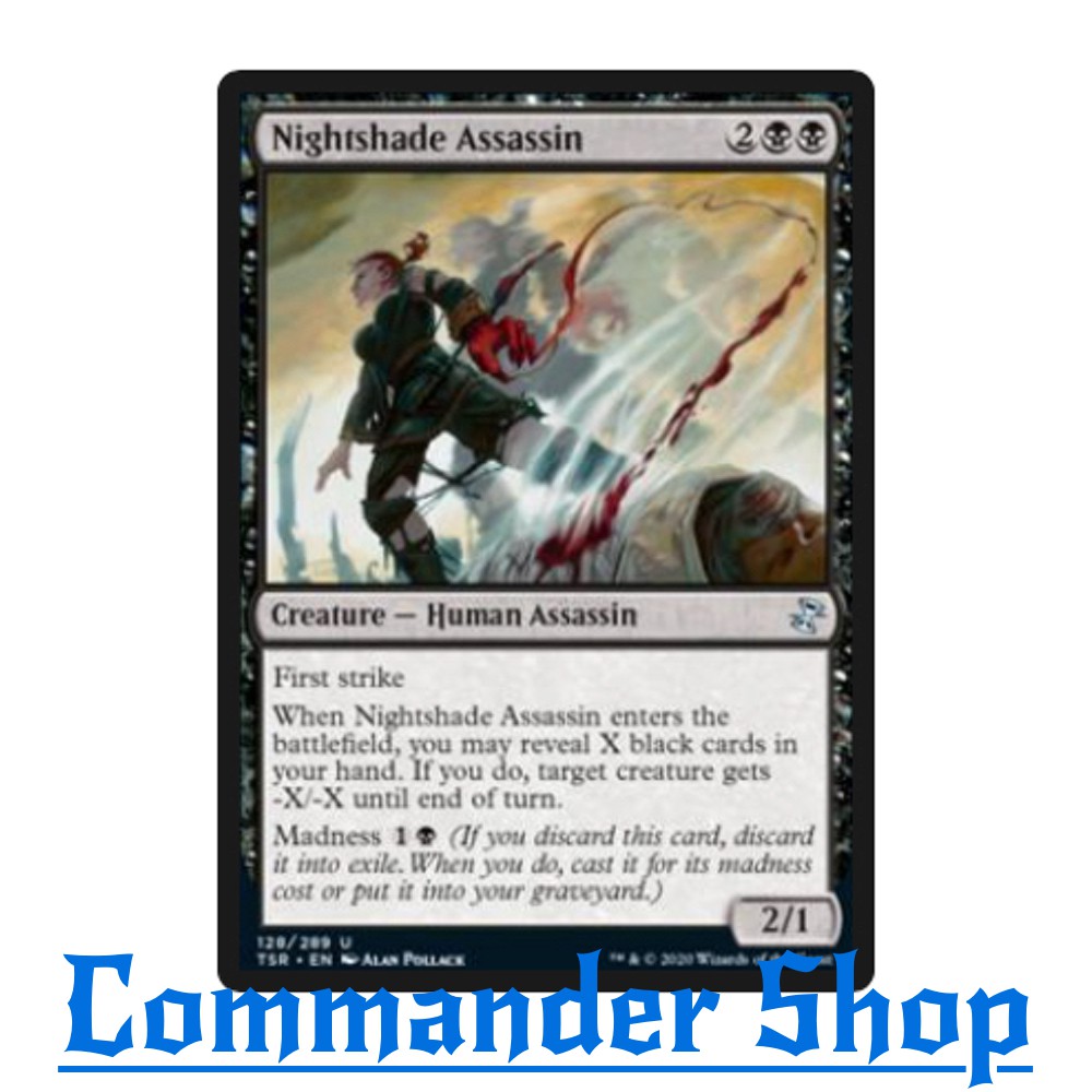 Nightshade Assassin (Creature - Human Assassin) Black การ์ด Magic The ...