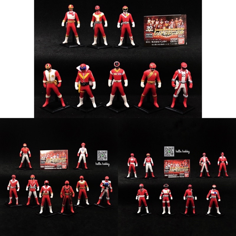 กาชาปอง Super Sentai Hero Gallery: Red Chronicle Gashapon (Set of 8 ...