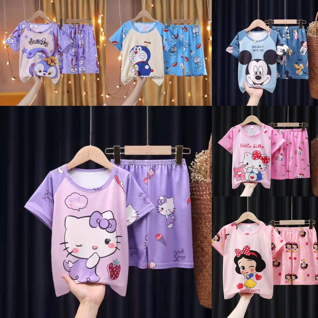 ลด10% โค้ด DDXDECW4 ชุดนอนเด็กแขนสั้นลายการ์ตูนแแบบน่ารัก100cm-150cmพร้อมส่ง นื้อผ้านิ่มใส่สบาย ...