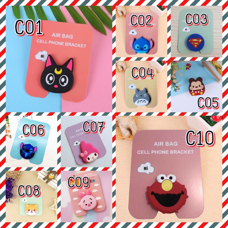 INEXSHOP - ตัวการ์ตูนติดหลังมือถือ น่ารักมาก กิ๊บต๊อก POPSOCKET/GRIPTOK/IRING ตัวช่วยให้จับ ...